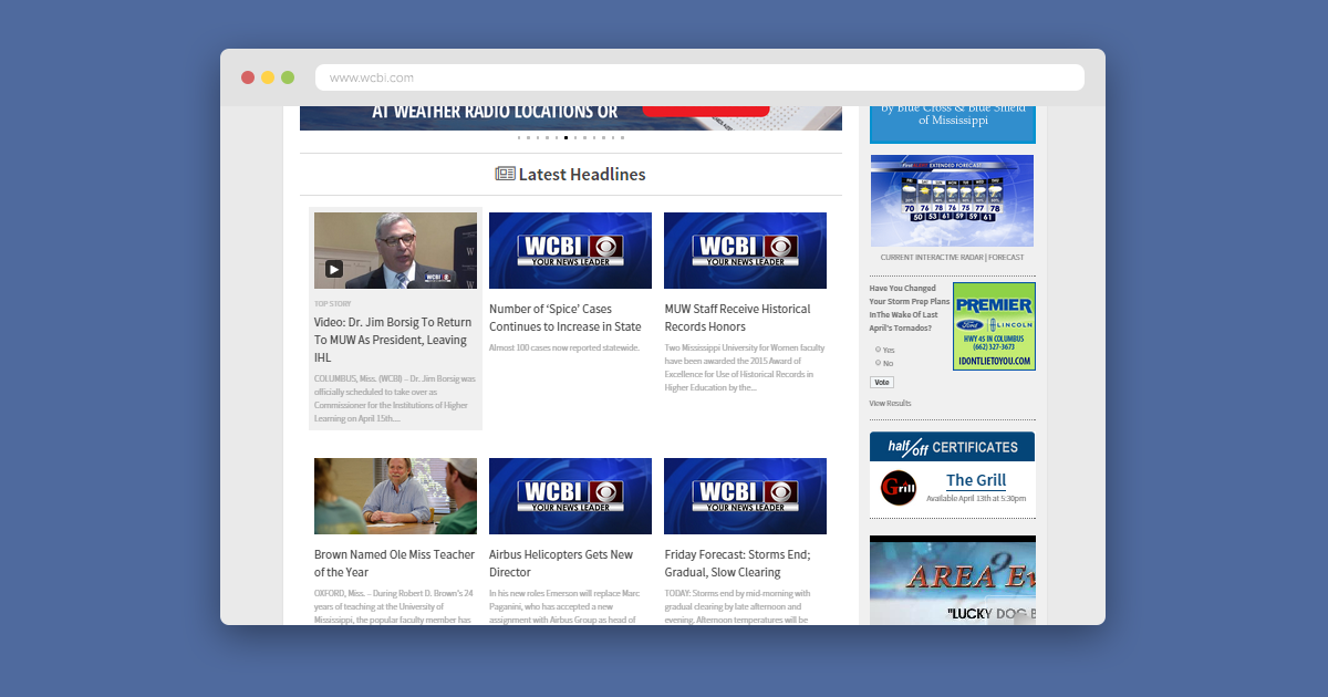 WCBI-TV (Columbus, MS): Contact Information, Journalists, and Overview ...