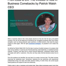 Patrick Walsh CEO’s Profile | LinkedIn, slideshare.net, Medium Journalist | Muck Rack